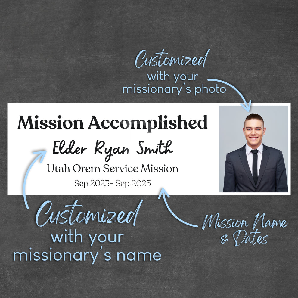 Mission Accomplished Customizable Mini Banner - with Photo – Printology