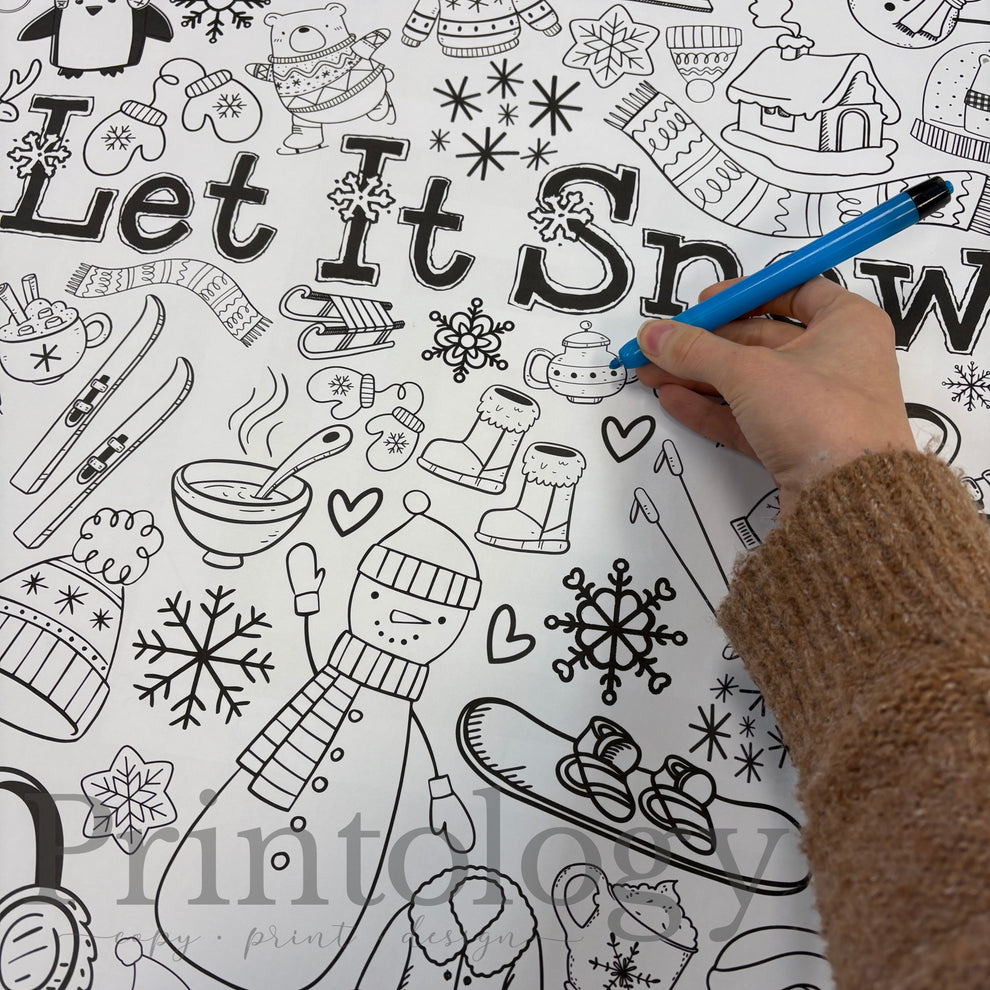Winter Giant Coloring Page 24x36 Inches – Printology