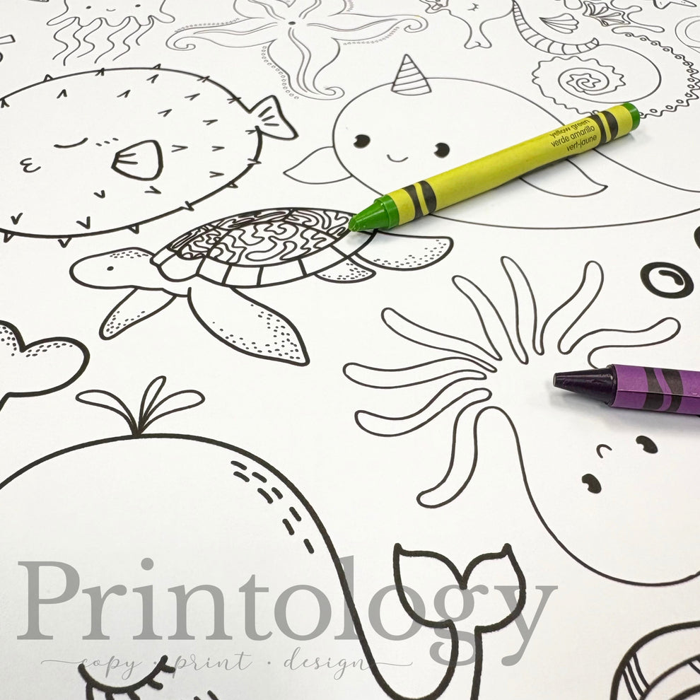 Under the Sea Giant Coloring Page 24x36 Inches – Printology