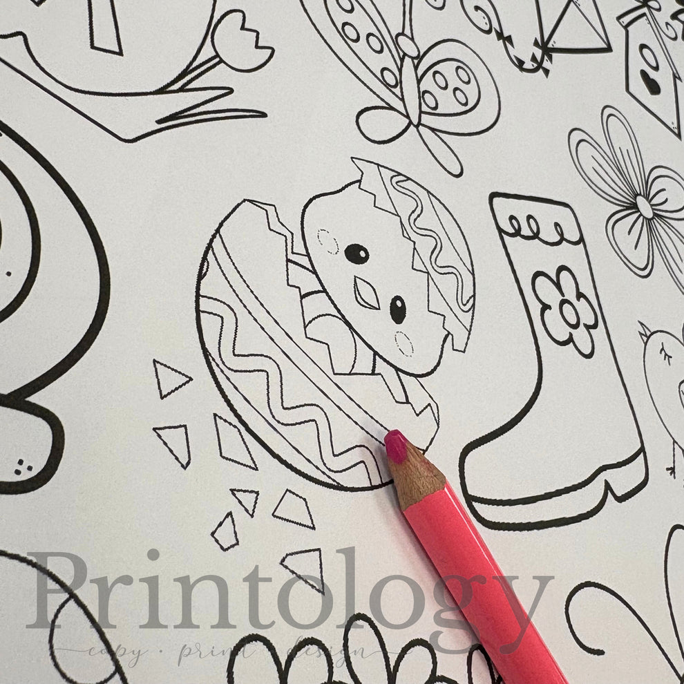 Easter Giant Coloring Page 24x36 Inches – Printology