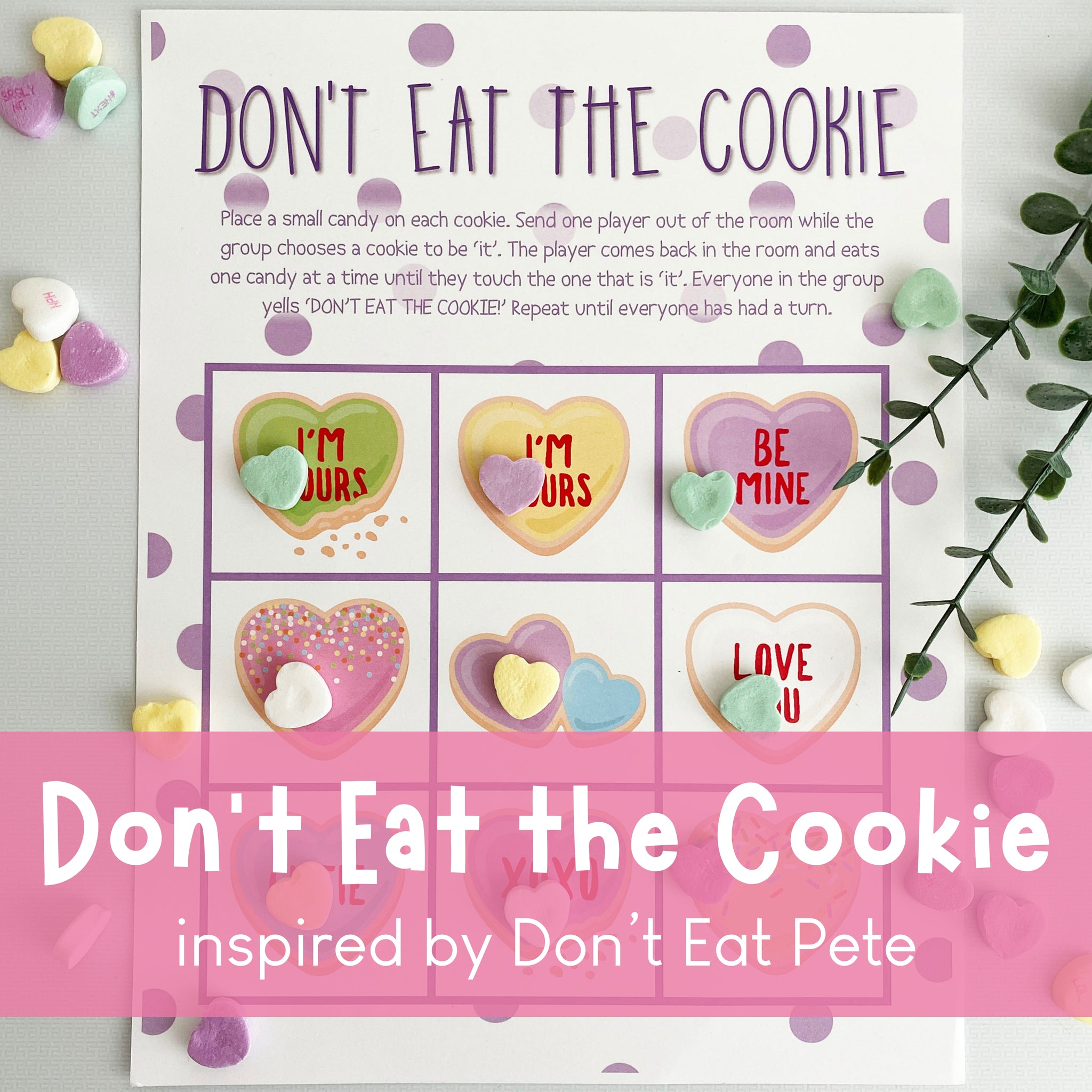 Don't Eat the Cookie! Valentine Themed Game – Printology