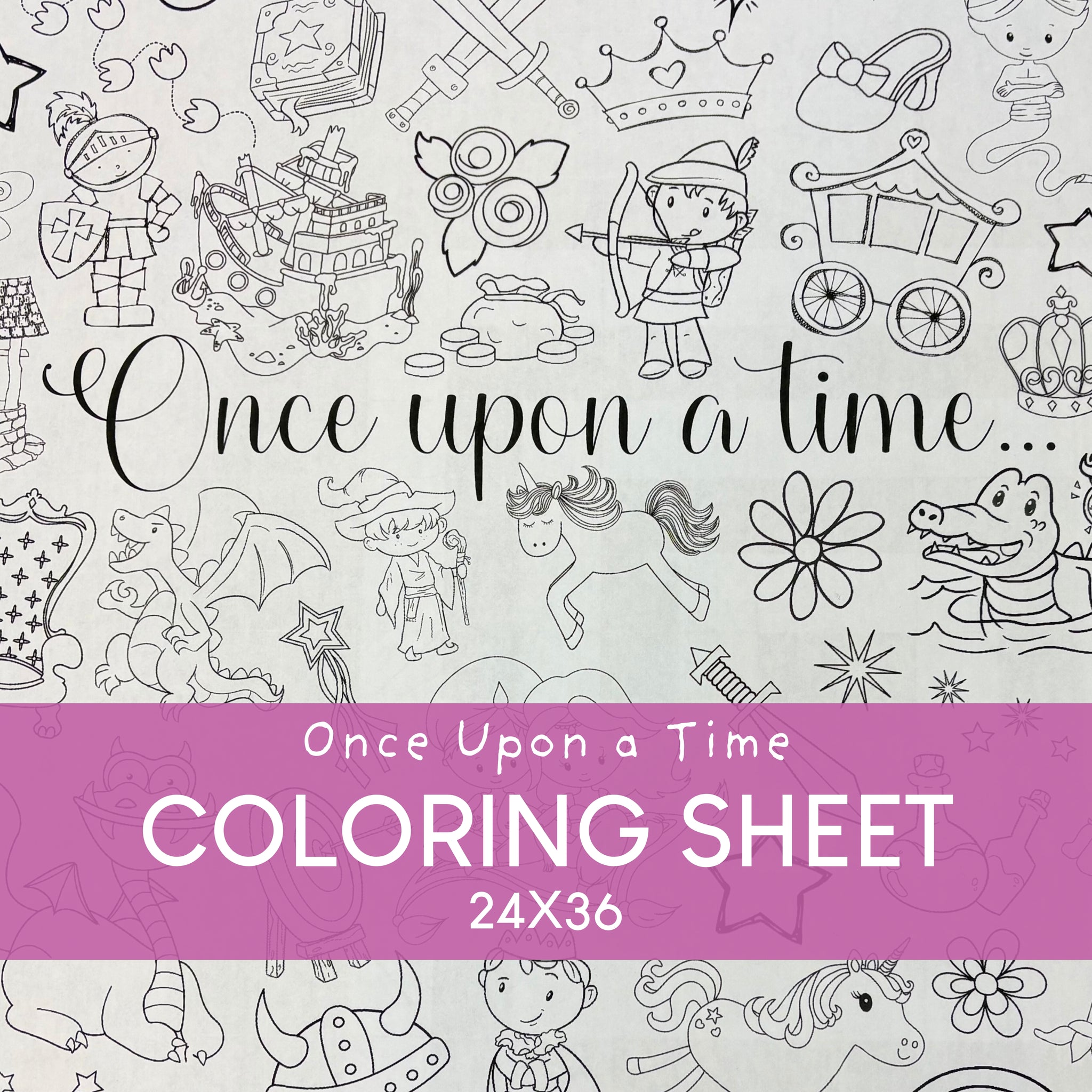 Fairytale Giant Coloring Page 24x36 Inches – Printology