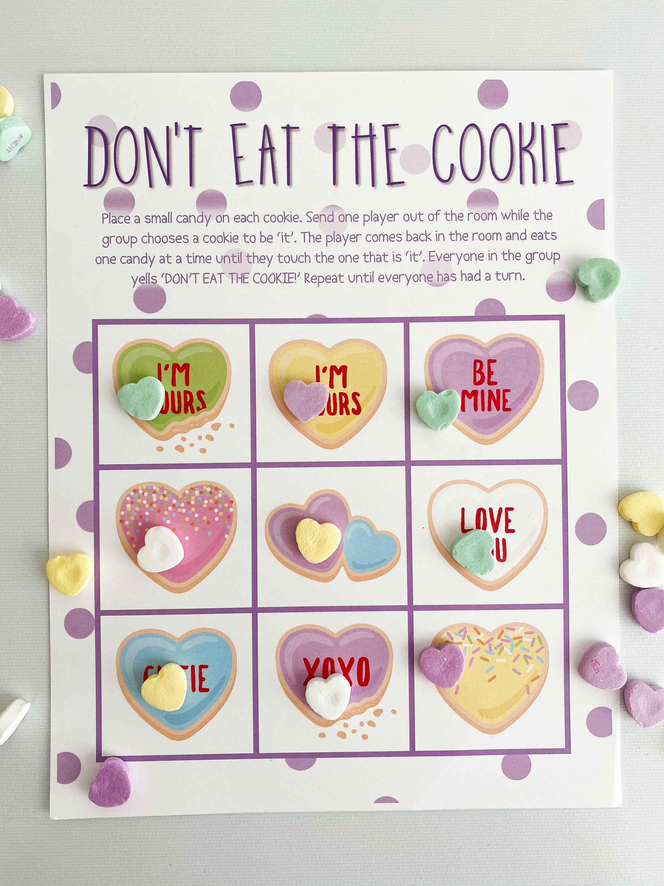 Don't Eat the Cookie! Valentine Themed Game – Printology